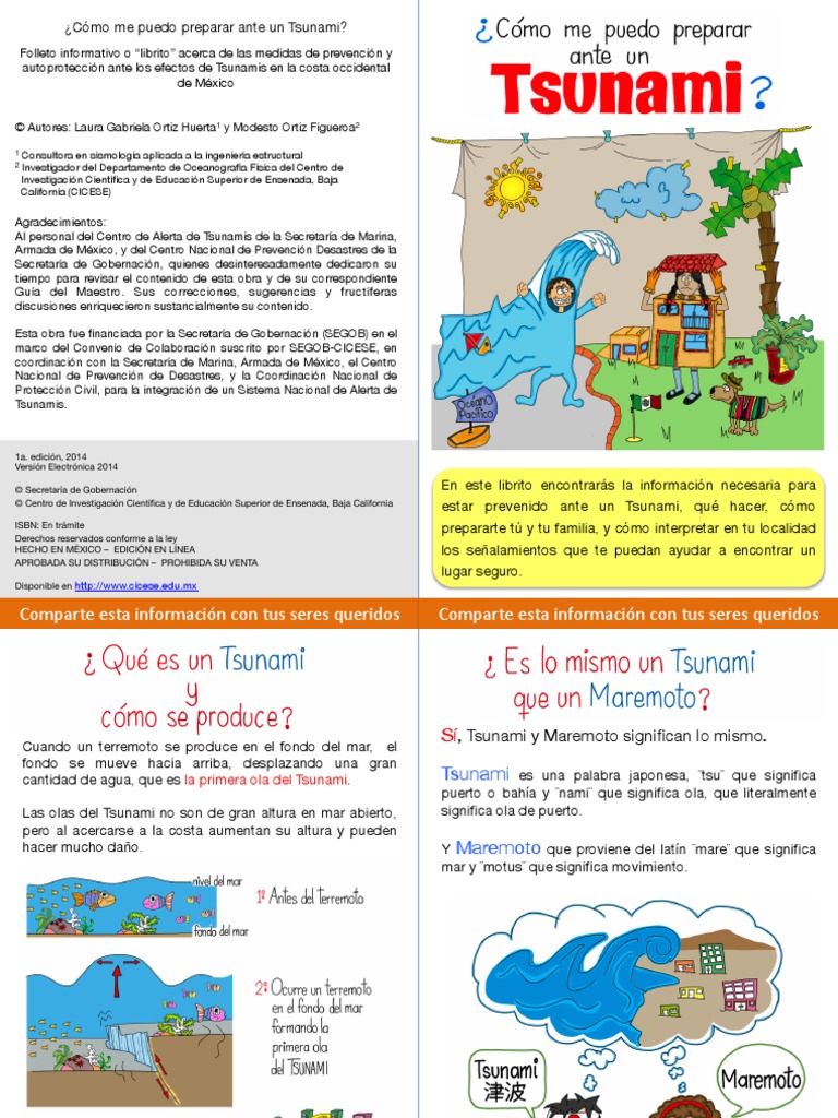 Como Me Puedo Preparar Ante Un Tsunami Folleto Lectura en Linea ...