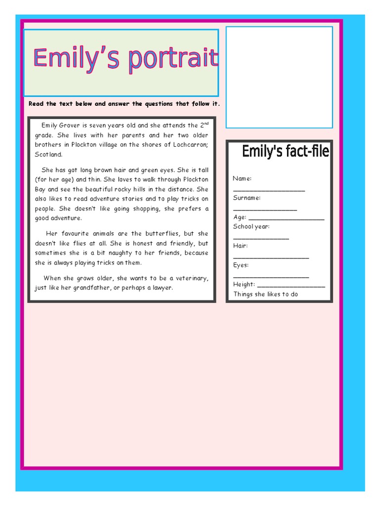 5401 Emilys Portrait | PDF | General Fiction