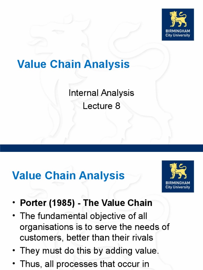 Value Chain Analysis Explained | PDF | Value Chain | Supply Chain