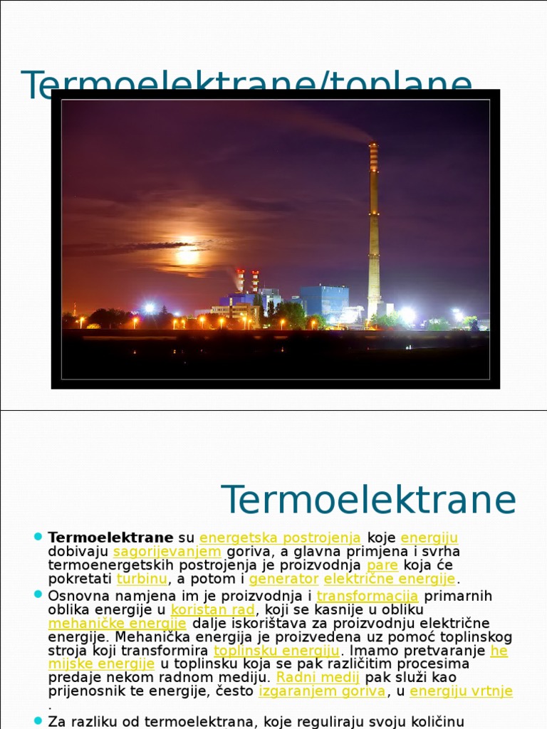 5 Termoelektrane Elementi | PDF