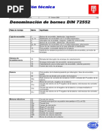 Denominación de Bornes Según DIN 72552 Definitif 02 | PDF | Relé | Inductor