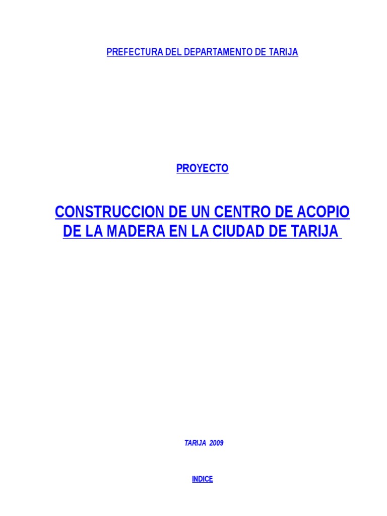 Acopio de Madera Proyecto | PDF | Madera | Diseño