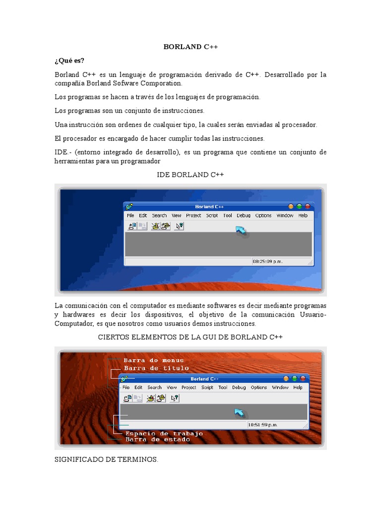 Borland C++ | Programa de computadora | Programación