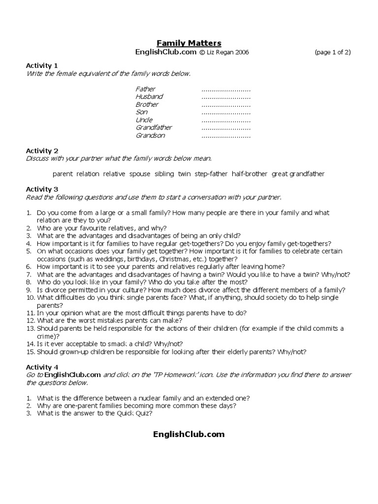 TP Family Matters | PDF | Sibling | Kinship And Descent