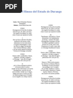 Himno Al Estado de Hidalgo Letra | PDF | Estudios de idiomas extranjeros