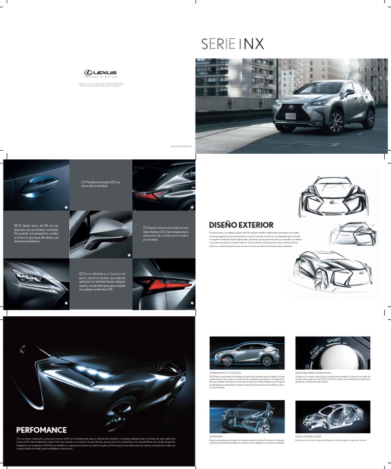 Lexus Serie NX - Ficha Técnica PDF | PDF | Airbag | Suspensión (Vehículo)