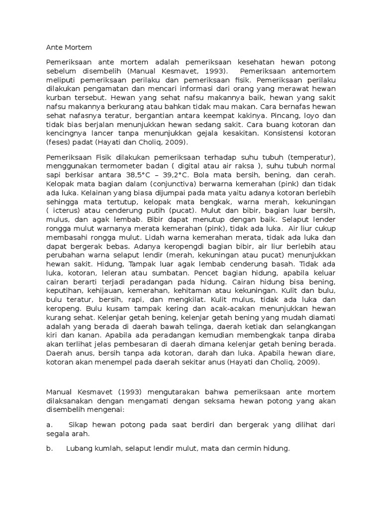 Ante Mortem Post Mortem | PDF