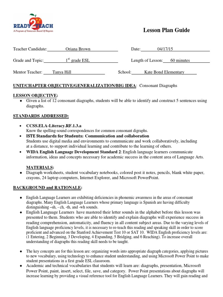 Edtpa Lesson Plan (7) 1043 | PDF | English As A Second Or Foreign ...