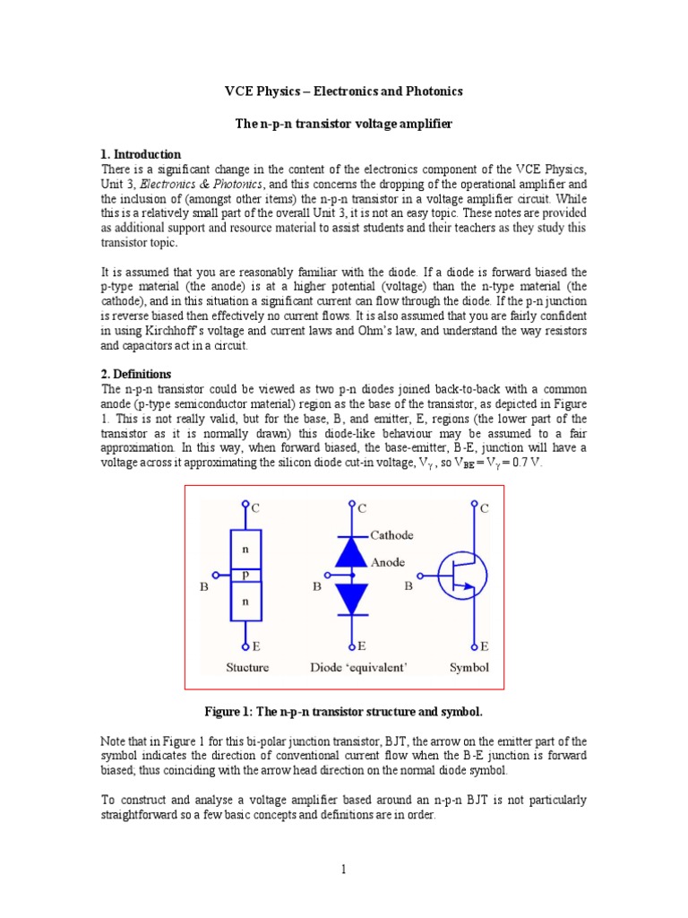 NPN Amplifier | PDF | Bipolar Junction Transistor | Amplifier