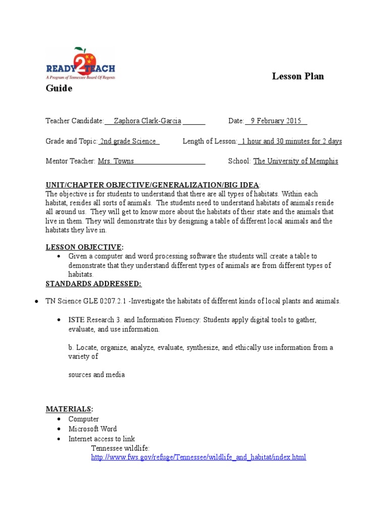 Edtpa Lesson Plan | PDF | Lesson Plan | Websites