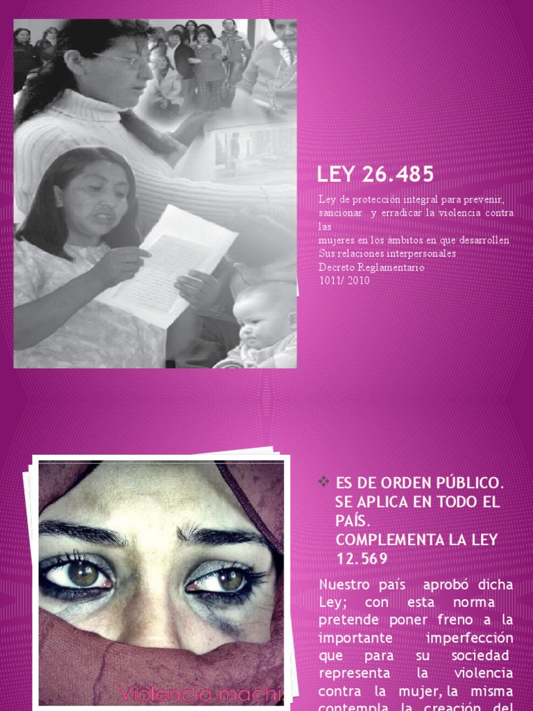Ley 26.485 - Violencia de Genero | La violencia contra las mujeres | Mujer