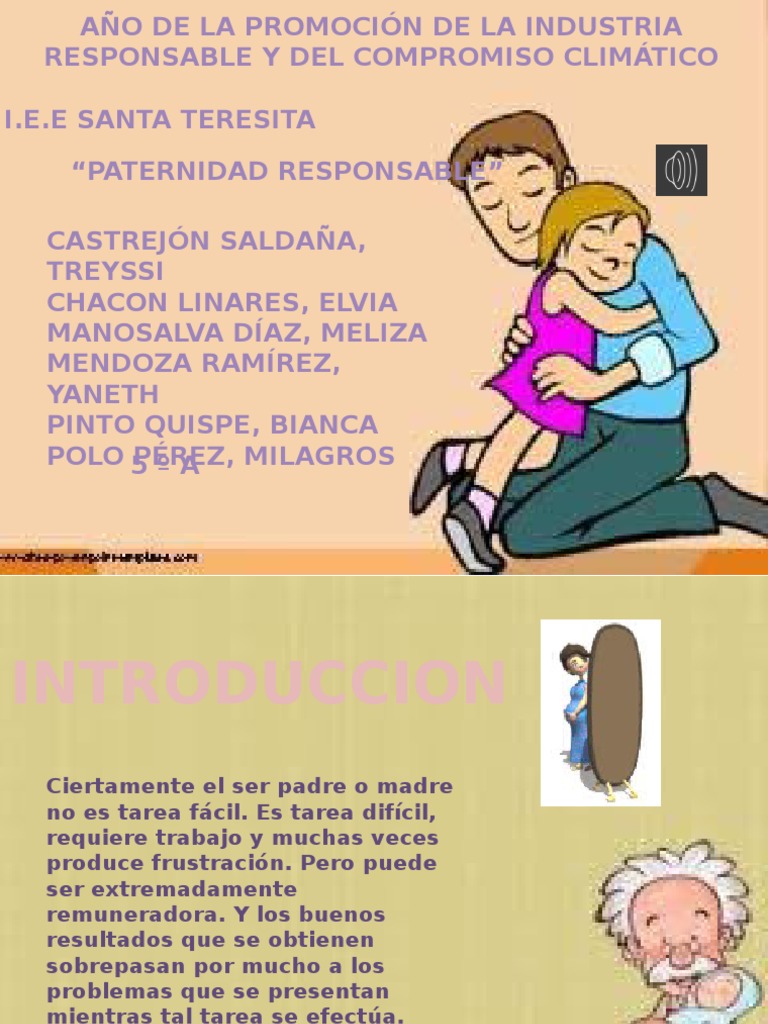 Paternidad Responsable: Compromiso y Características | PDF | Familia | Amor