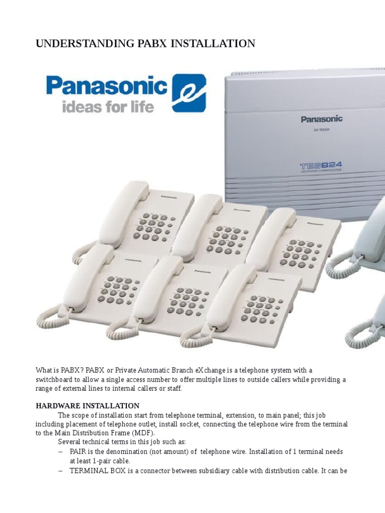 PABX Installation Guide and Wiring | PDF | Electrical Connector ...