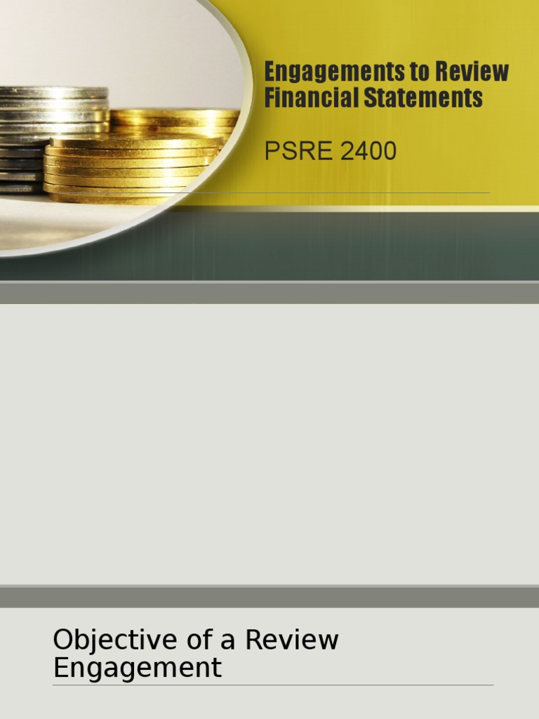 Engagements To Review Financial Statements PSRE 2400 | PDF | Audit ...