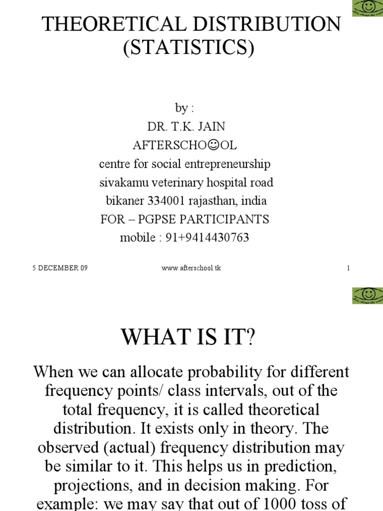 Theoretical Distribution Statistics) | PDF | Probability Distribution ...
