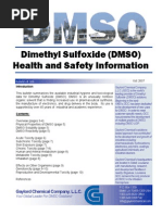 DMSO Health and Safety Information | PDF | Dimethyl Sulfoxide | Toxicity