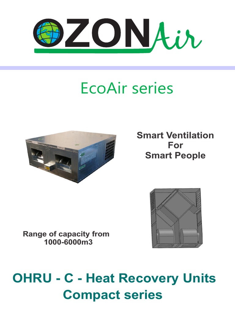 OzonAir OHRU Compact | PDF | Ventilation (Architecture) | Mechanical Fan