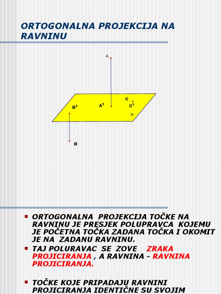 Ortogonalna Projekcija Na Ravninu | PDF