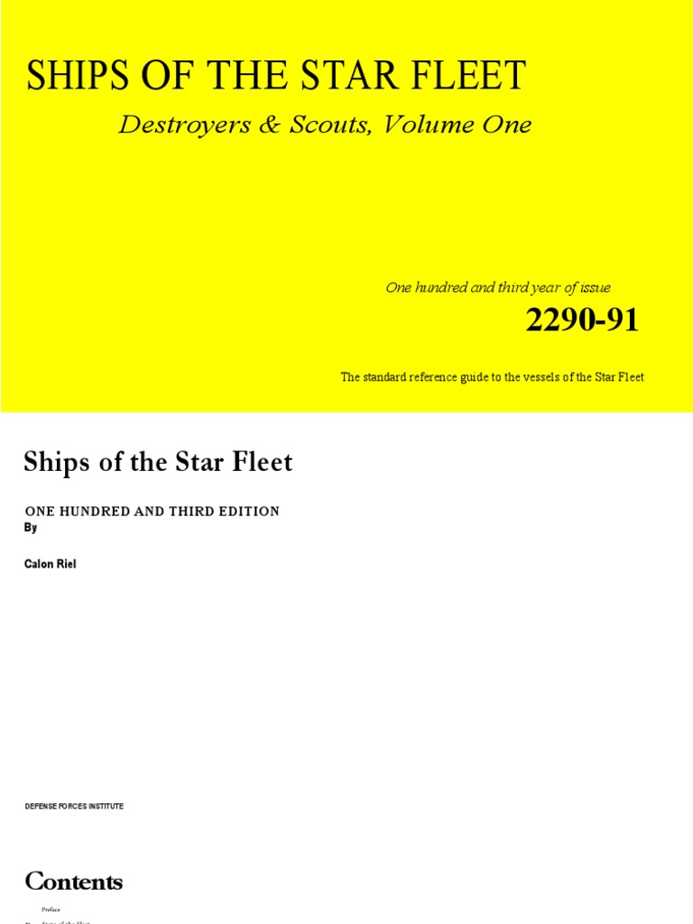 Ships of the Star Fleet: A Comprehensive Reference Guide to Starfleet ...
