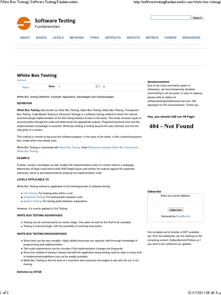 White Box Testing | PDF | Software Testing | Computer Engineering