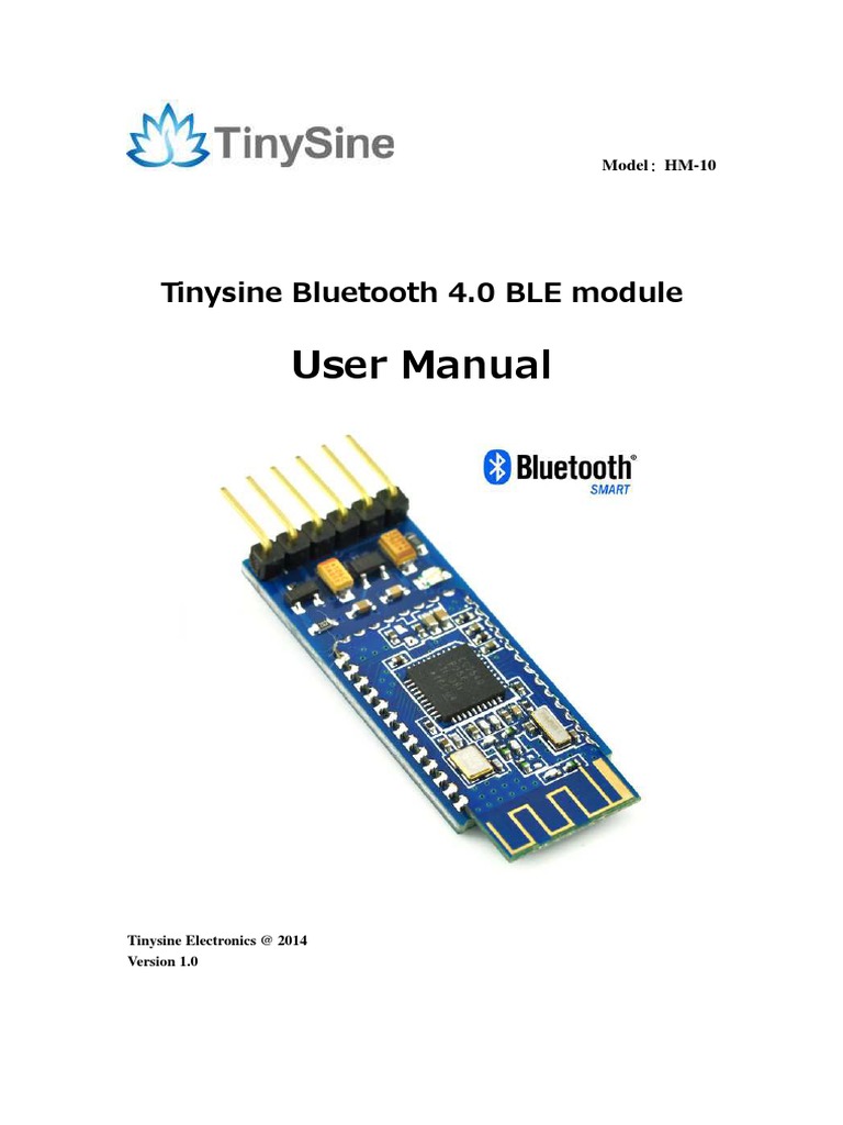 HM-10 Bluetooth Module User Manual | PDF | Bluetooth | Parameter (Computer Programming)