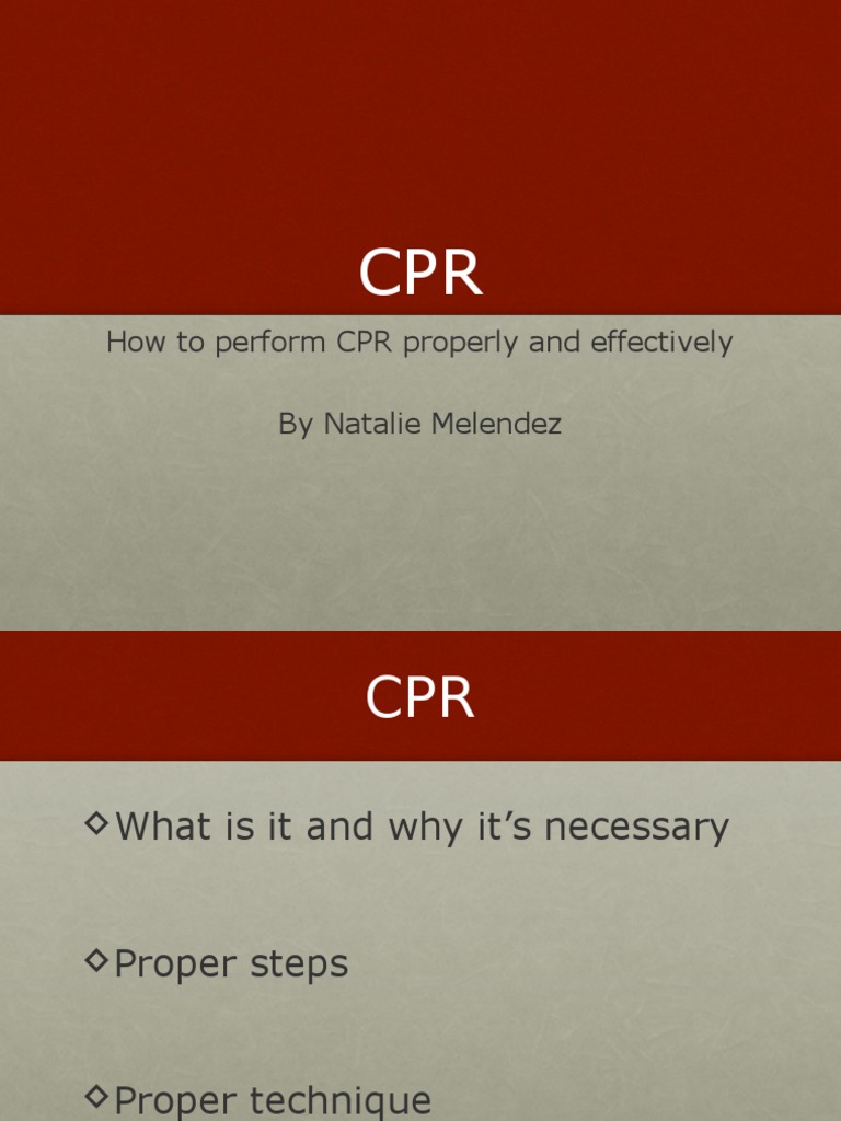 CPR Powerpoint | PDF