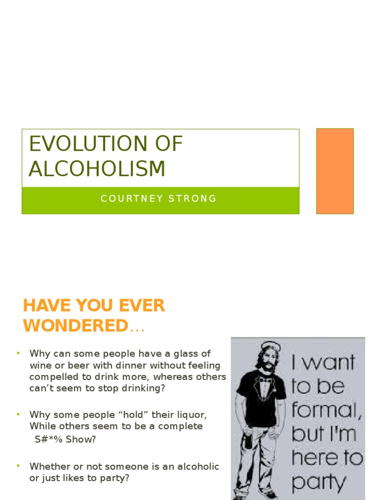 Evolution of Alcoholism | PDF | Cooking, Food & Wine
