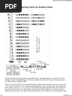 Chinese Flute Finger Chart