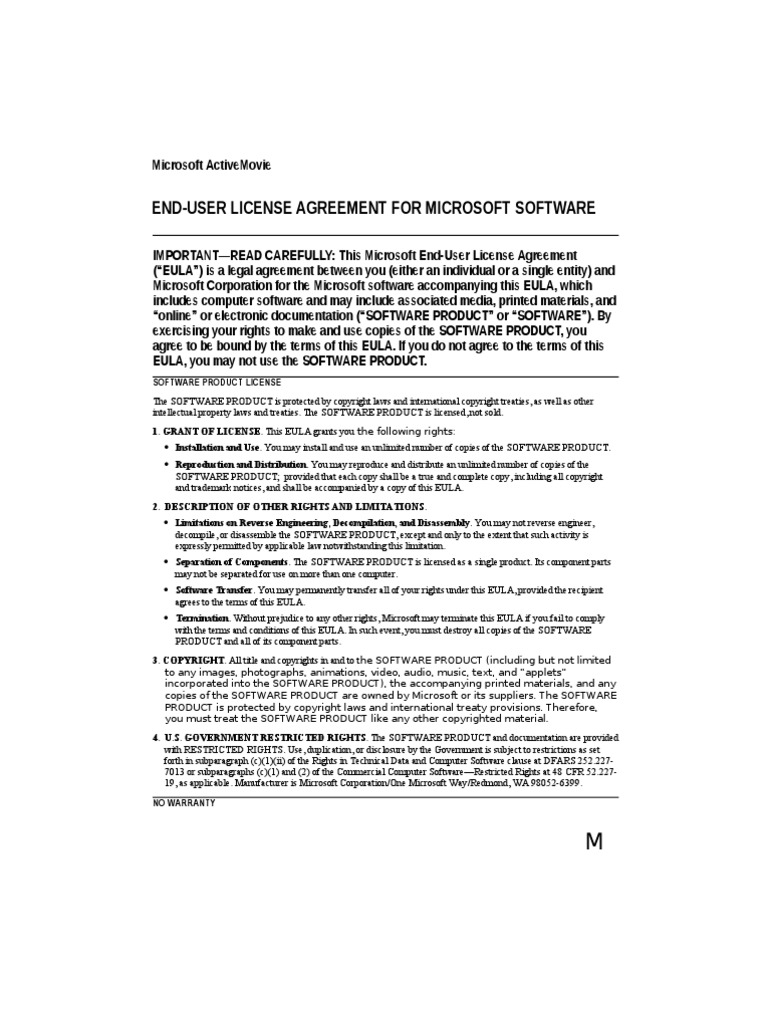 Microsoft ActiveMovie | PDF | License | Copyright