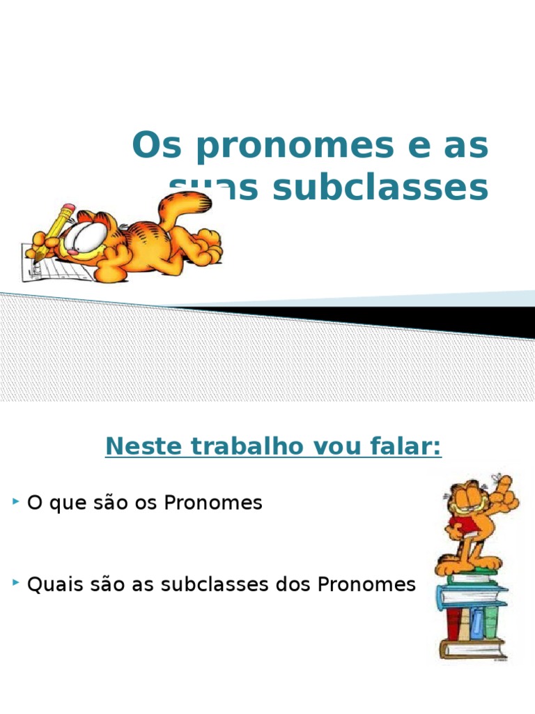 Os Pronomes e As Suas Subclasses | PDF
