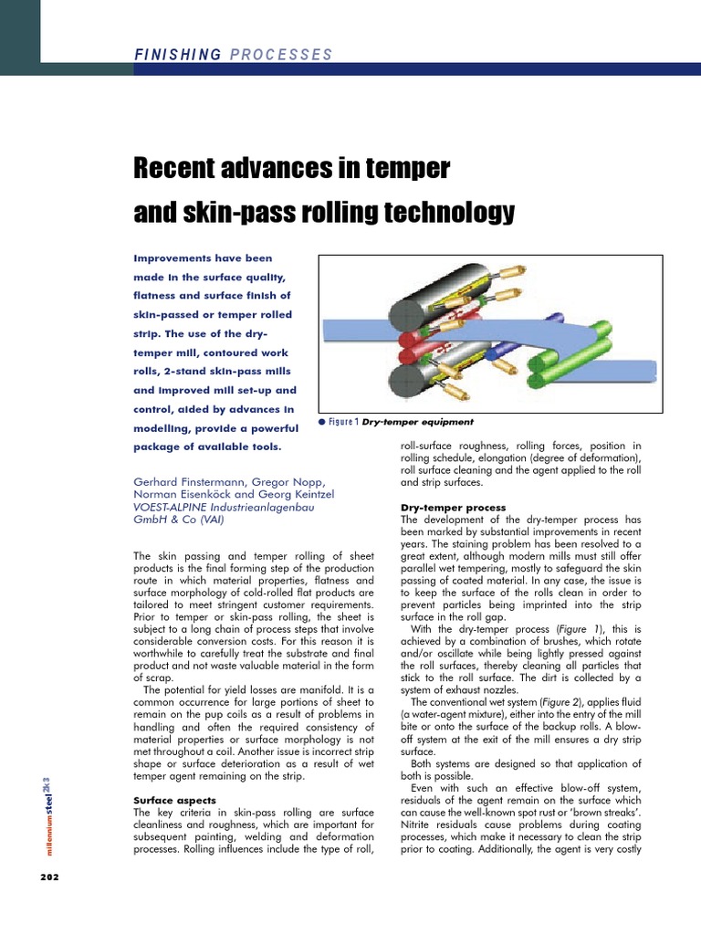 MS-2003-Recent Advances in Temper and Skin-Pass Rolling | PDF | Rolling ...