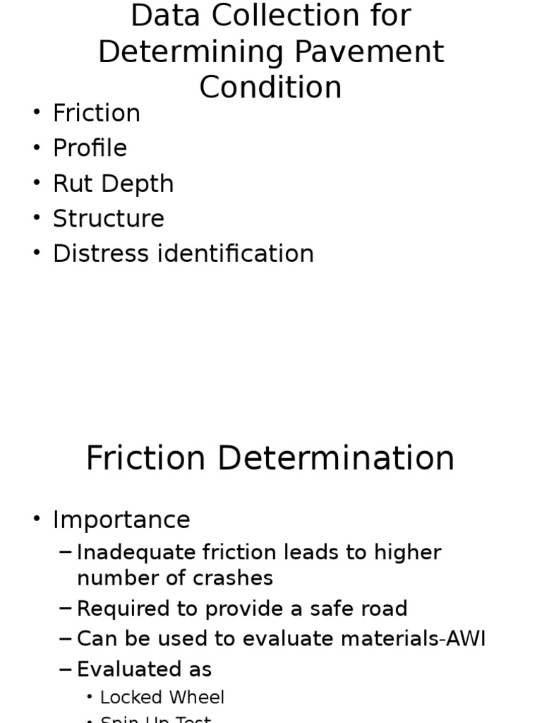 Pavement Condition Data Collection Methods | PDF | Transportation ...