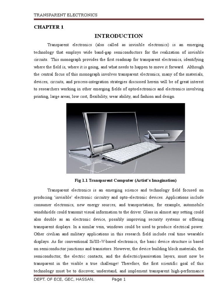 Transparent Electronics | PDF | Field Effect Transistor | Doping ...