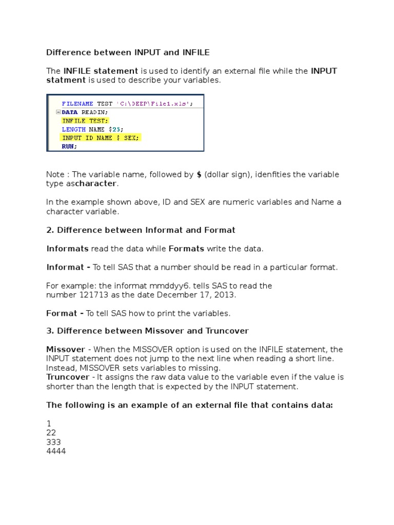 Base SAS Interview Questions | PDF | Sas (Software) | Sql