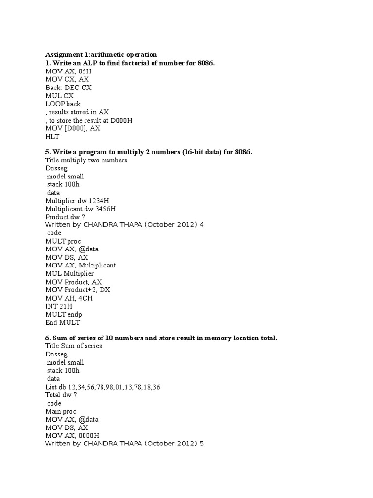 Microprocessor Assignment | PDF | Computer Architecture | Computer Hardware
