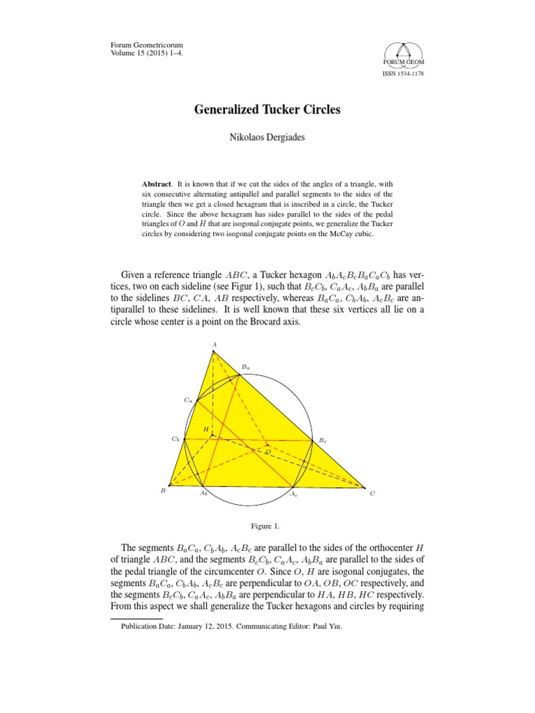 Generalized Tucker Circles | PDF