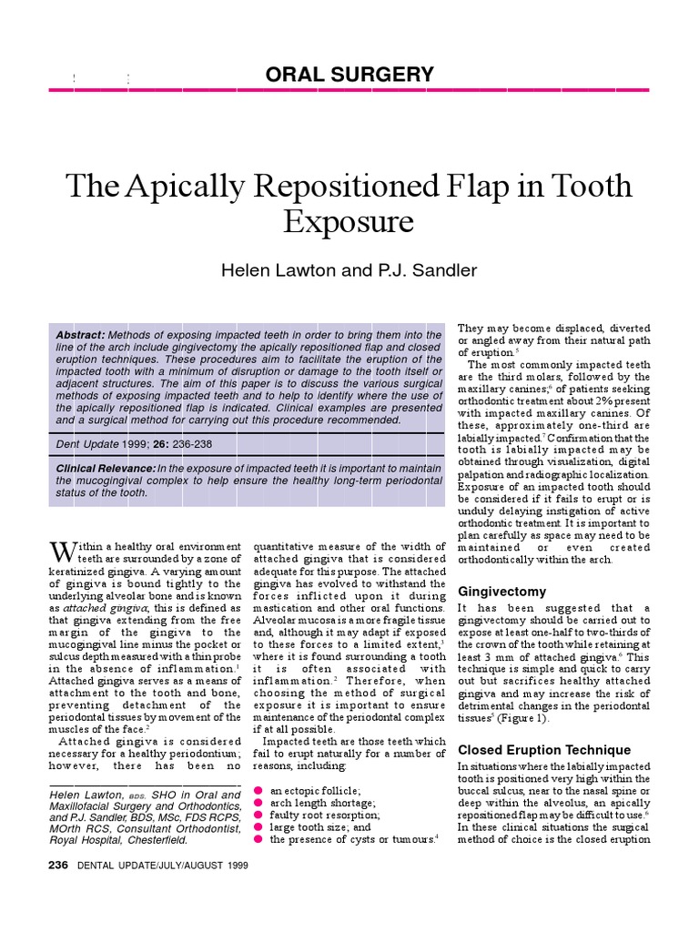 Apically Positioned Flap | PDF | Human Head And Neck | Human Anatomy