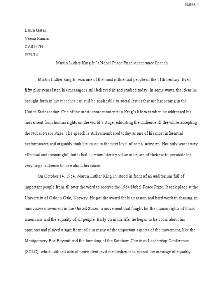 Rhetorical Analysis Essay | PDF | Public Speaking | Martin Luther King Jr.