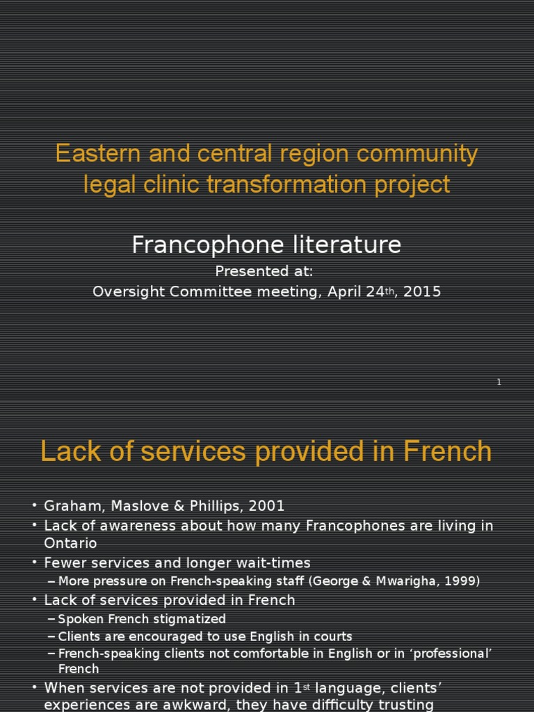 Francophone Context Literature Eng | PDF