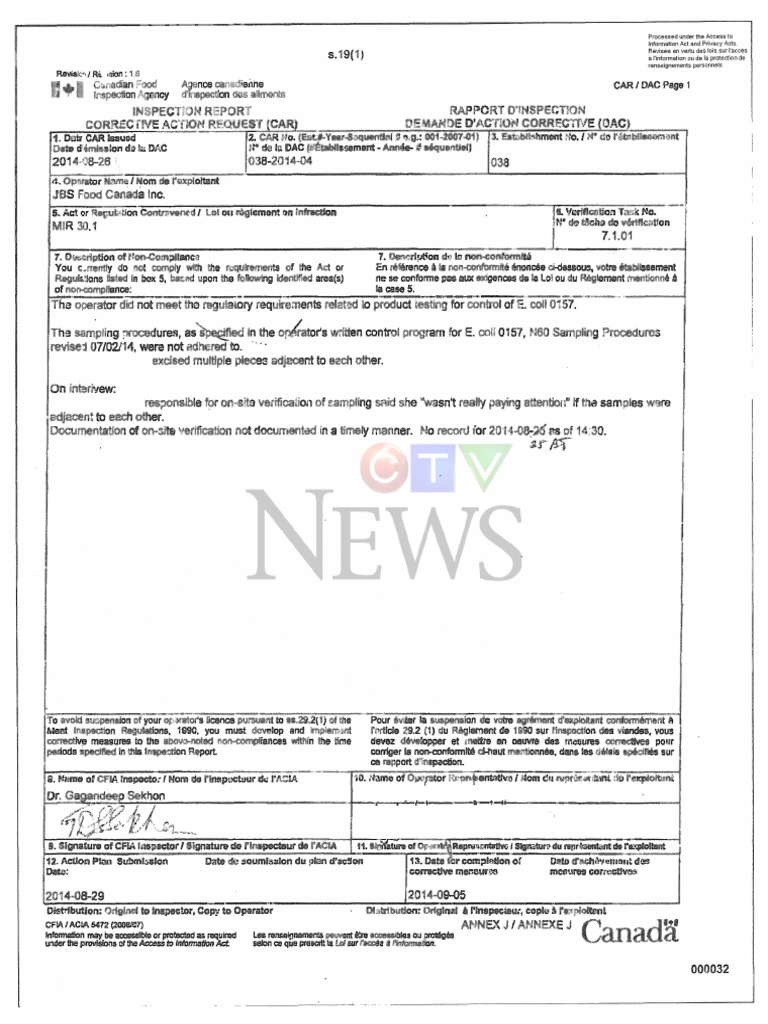 CFIA Documents | PDF | Porte | Hygiène des aliments
