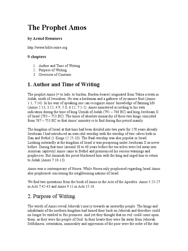 Amos A Remmers Pdf Religious Texts Hebrew Language Names