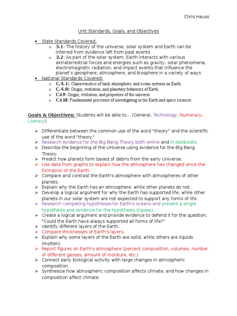 Earth and Space Science Standards Guide | PDF