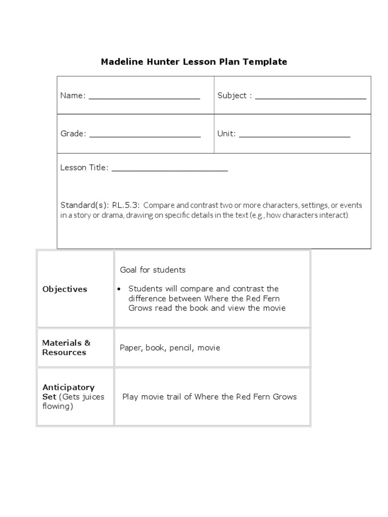 Compare & Contrast Lesson Plan | PDF