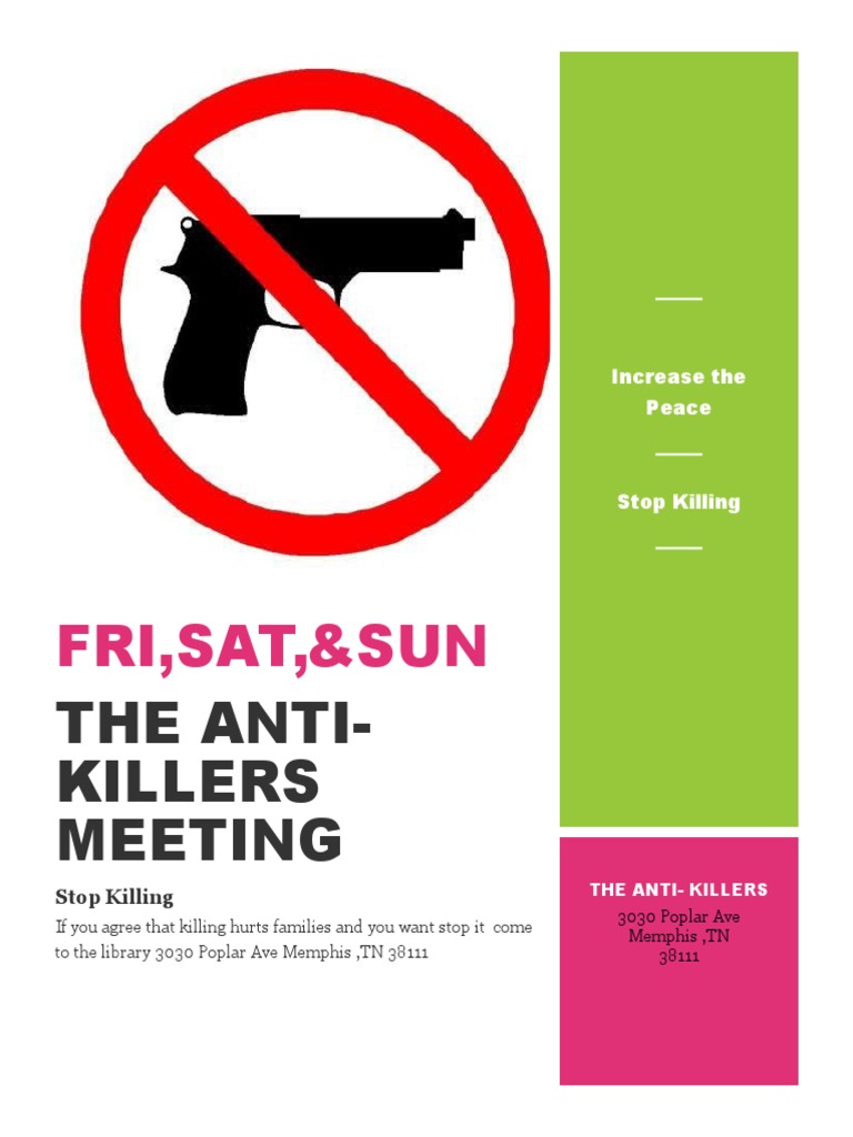 The Anti Killers Flyer | PDF