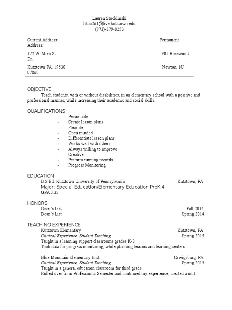 Clinical Experience, Student Teaching | PDF