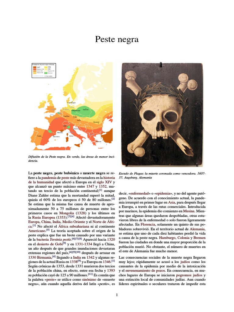 Infografía sobre la Peste Negra | PDF | Muerte negra | Especialidades ...