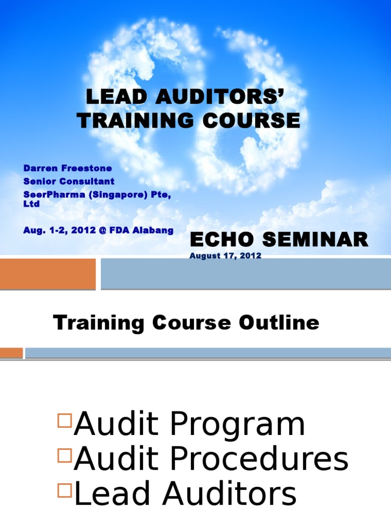 Lead Auditors Training Course | PDF | Internal Audit | Audit