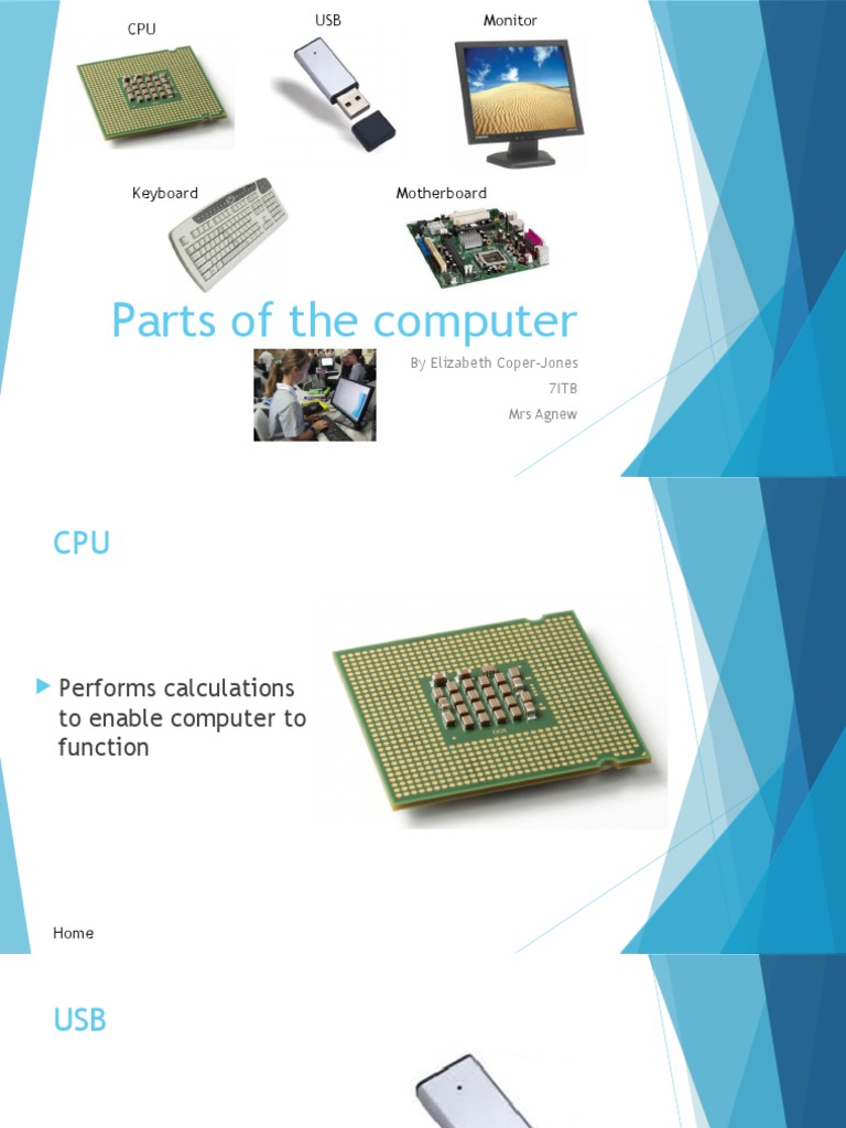 Key Computer Parts Explained | PDF | Games & Activities