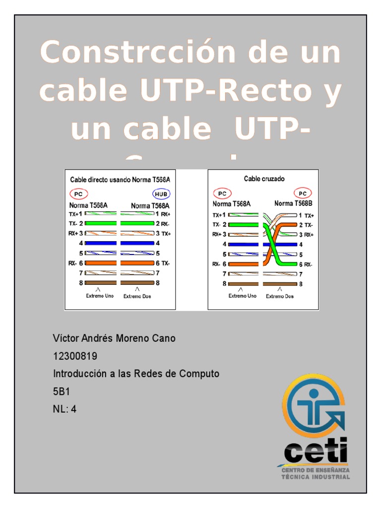 Practica Cable UTP | PDF | Electrónica | Bienes manufacturados