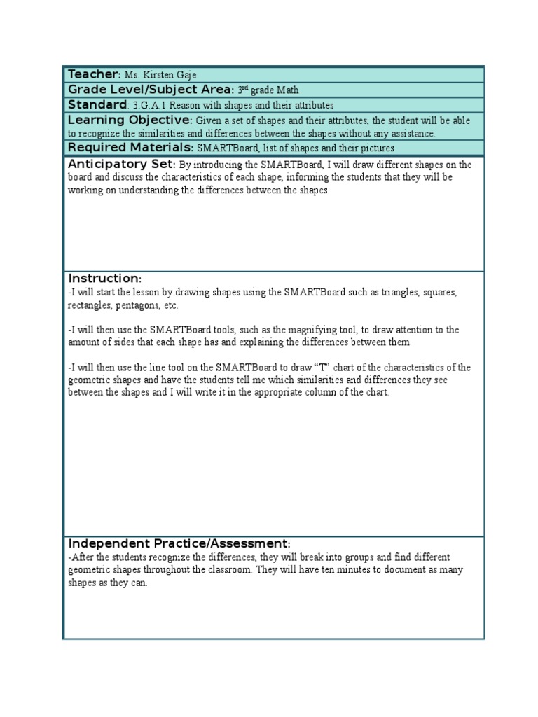 3rd Grade Math: Understanding Shapes | PDF